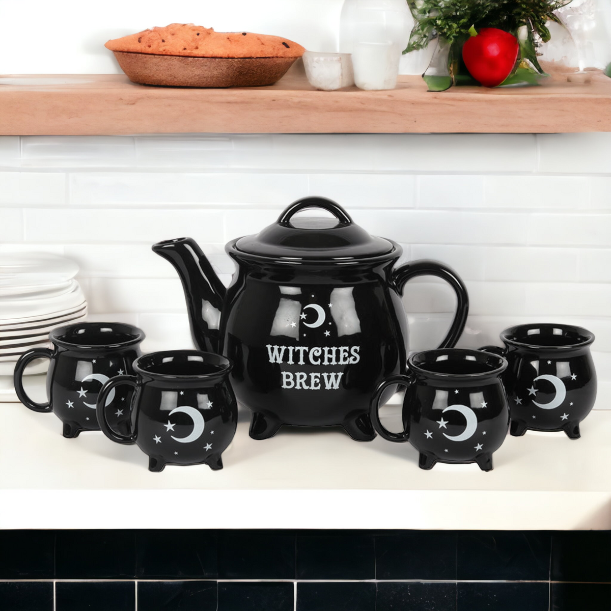 Witches Brew Ceramic Cauldron Tea Set — Pixie Paradise